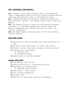 World History Notes Unit 2 - Worlds Together, Worlds Apart Unit 2 Notes ...