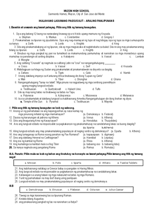 AP 8 Quarter 1 Module 3 - Araling Panlipunan Unang Markahan – Modyul 3 ...