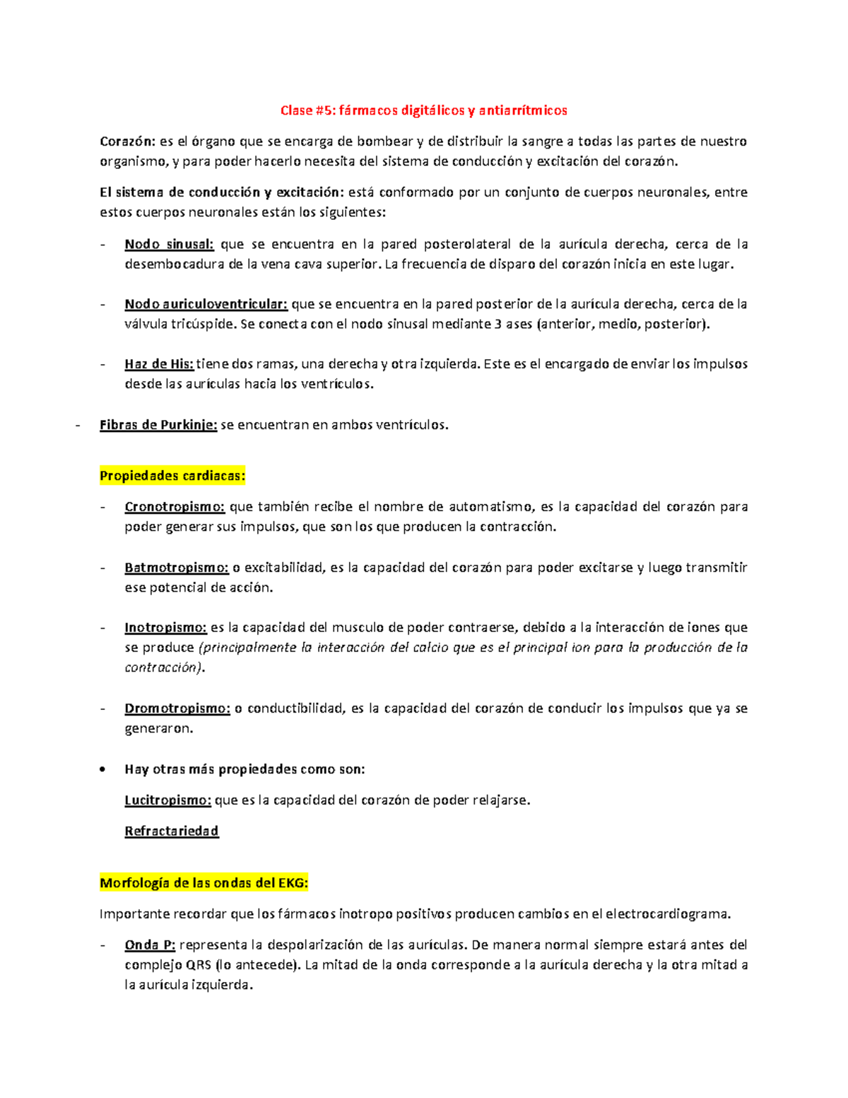 Clase #5 fármacos digitálicos y antiarrítmicos - Clase #5: fármacos ...