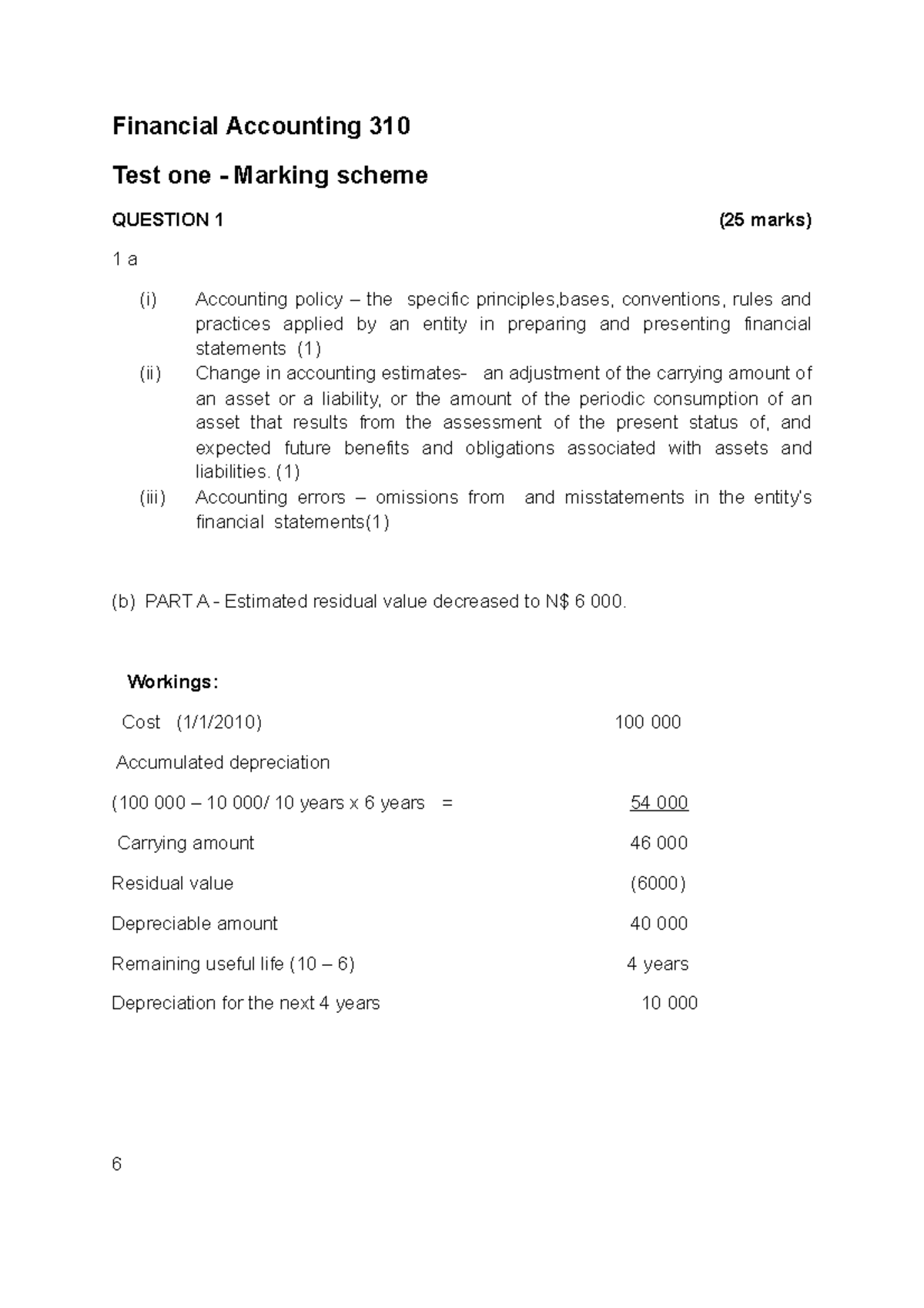 FAC 310 TEST 1 - Exam prep - Financial Accounting 310 Test one ...
