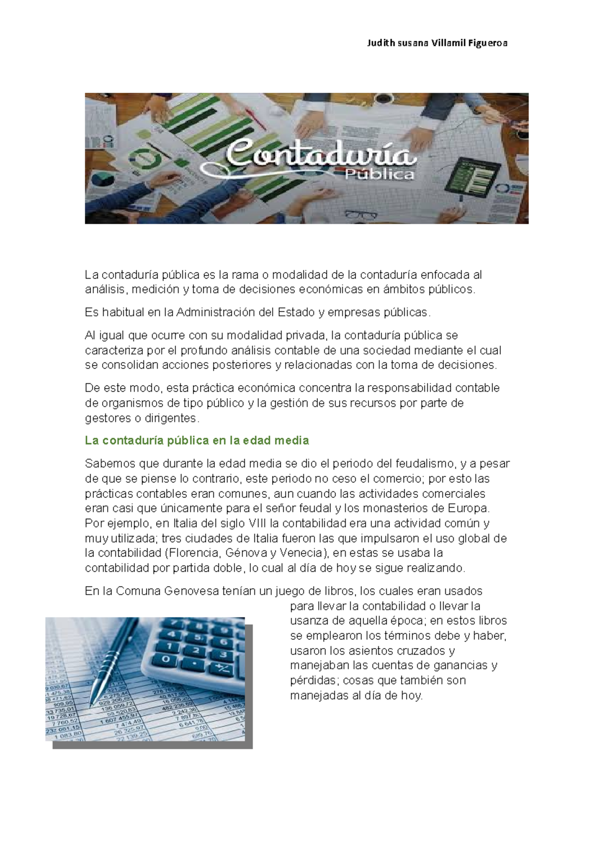 Contaduría Publica - CONTABILIDAD... - Judith susana Villamil Figueroa ...