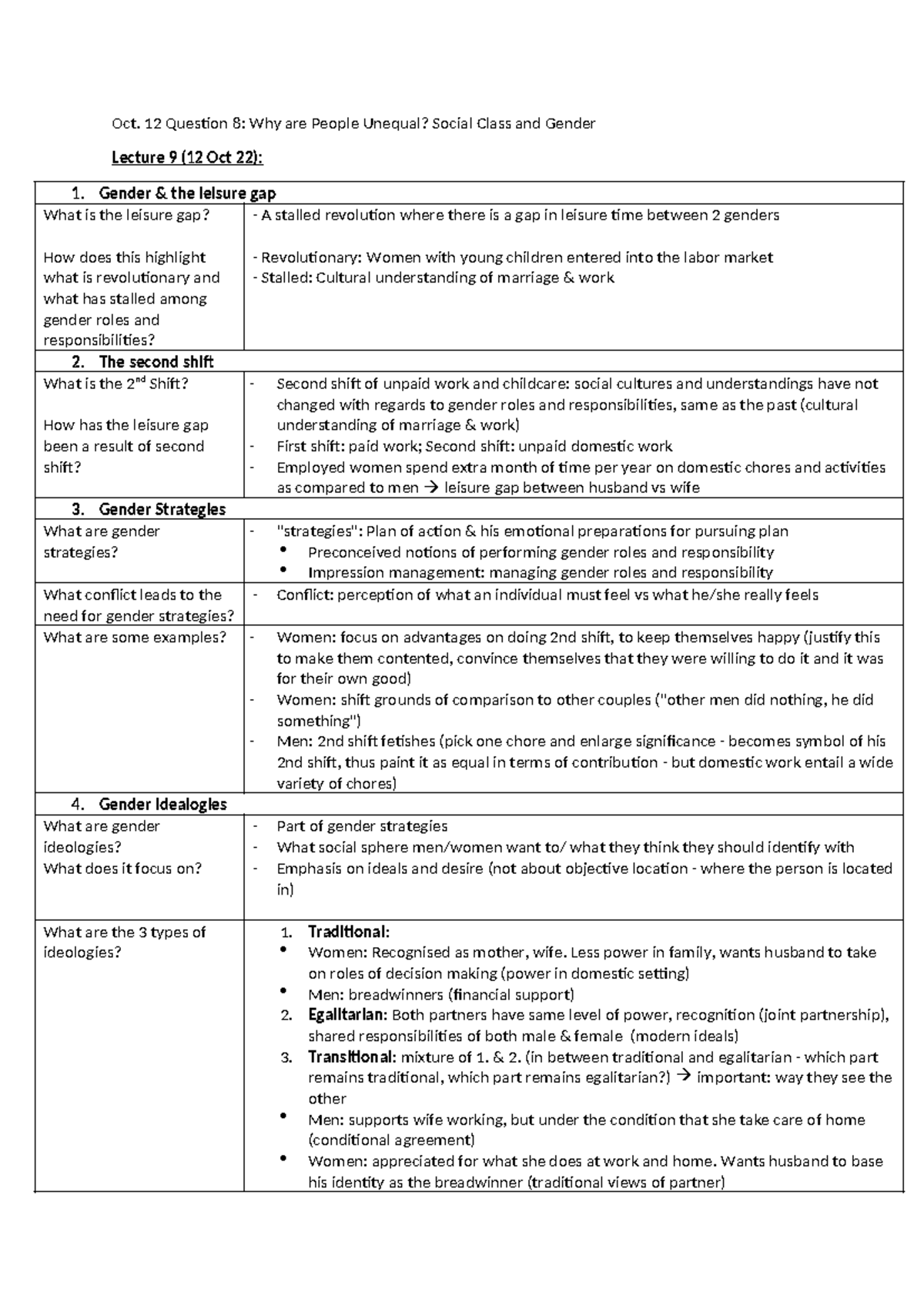 Lect 9 review analysis - Lecture notes for Lect 9 of HS1001 - Oct. 12 ...