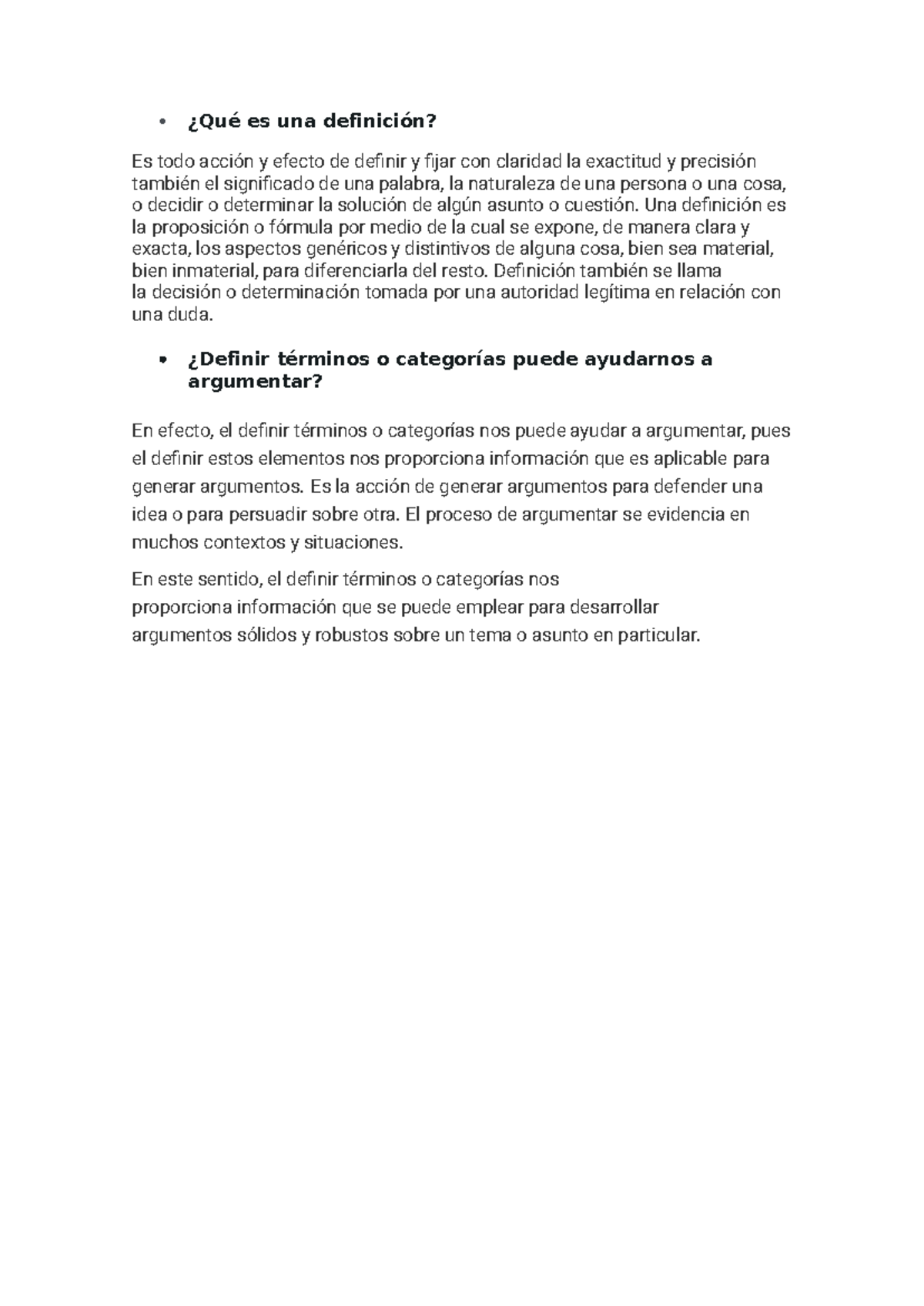 Qué es una definición - UTP - ¿Qué es una definición? Es todo acción y ...
