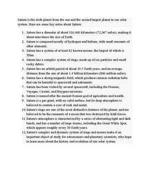 Notes on Jupiter - Jupiter is the fifth planet from the sun and the ...