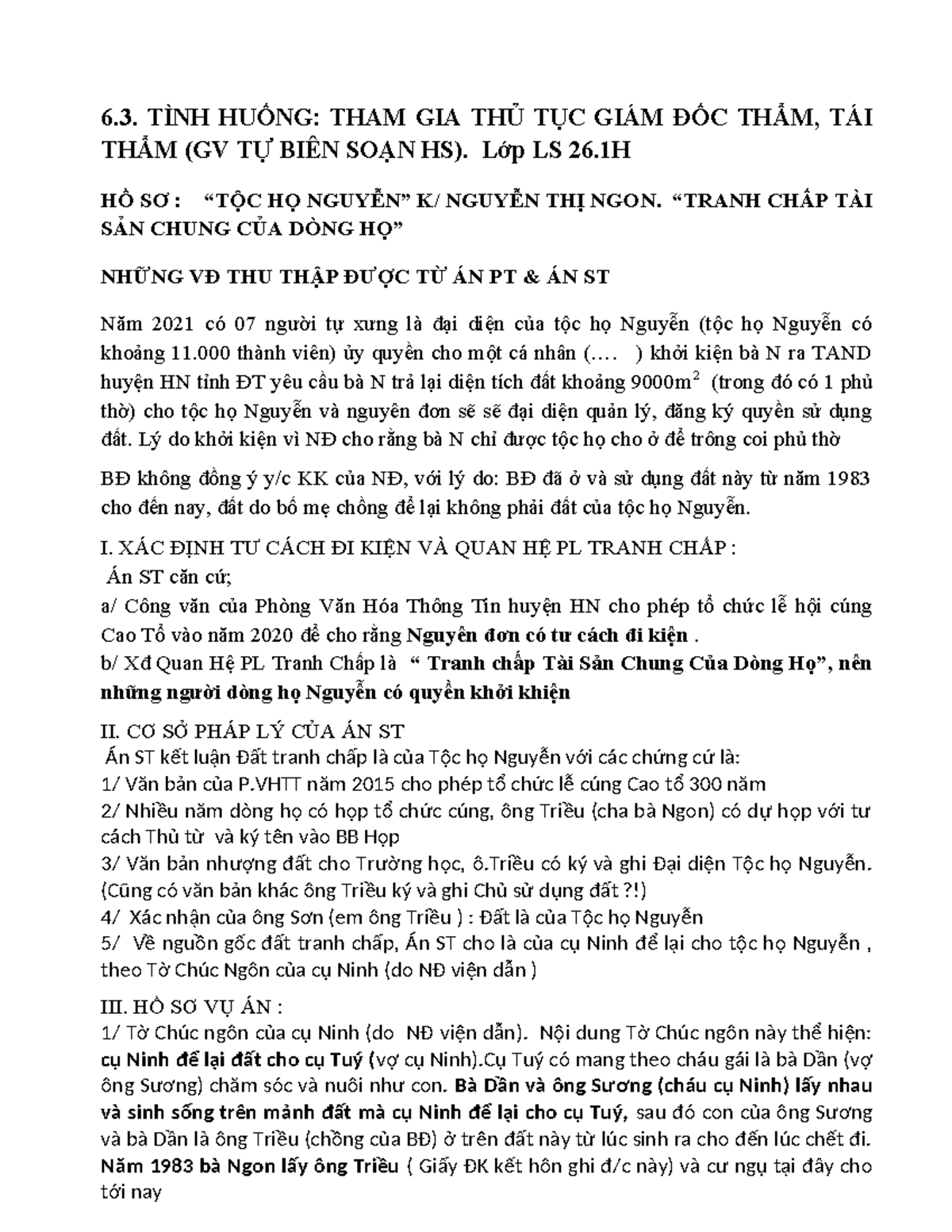 20241006 Giam doc tham, tai tham Thay Pham Quoc Hung - 6. TÌNH HUỐNG: THAM GIA THỦ TỤC GIÁM ĐỐC ...