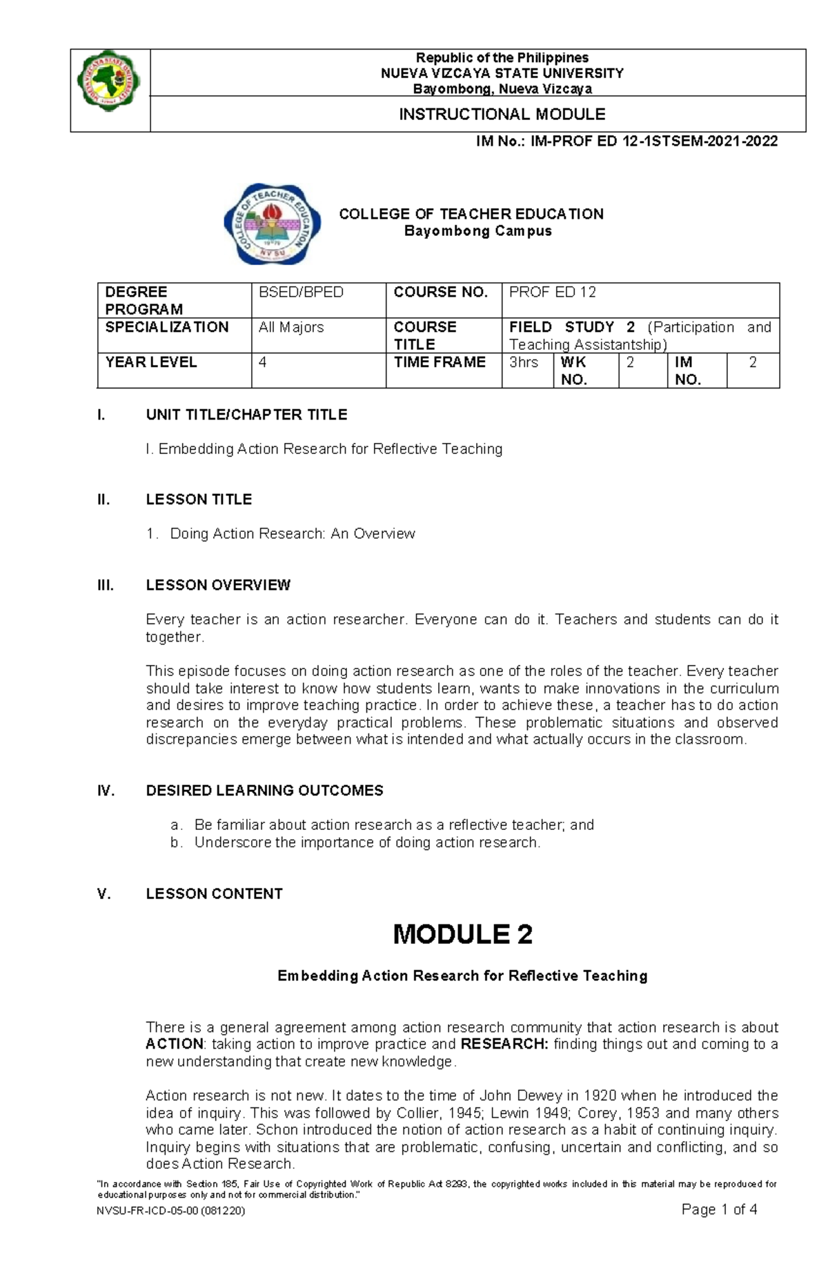 Module-2 - none - NUEVA VIZCAYA STATE UNIVERSITY Bayombong, Nueva ...