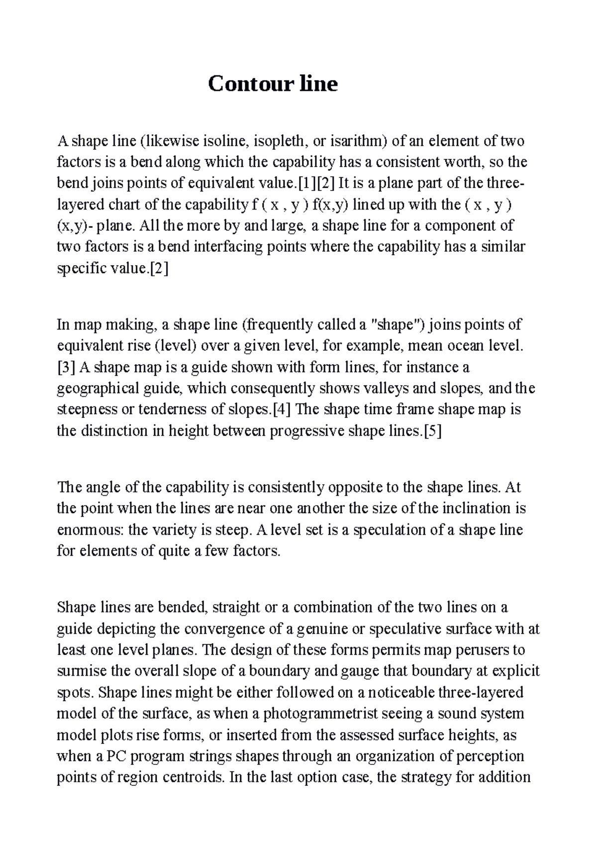 Contour line - Yazar - Contour line A shape line (likewise isoline ...