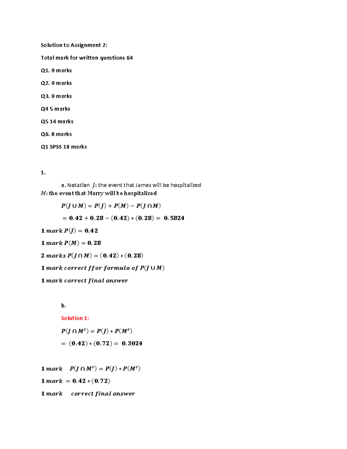 STAT2507 Assignment 2 Solutions Fall2021 - Solution to Assignment 2 ...
