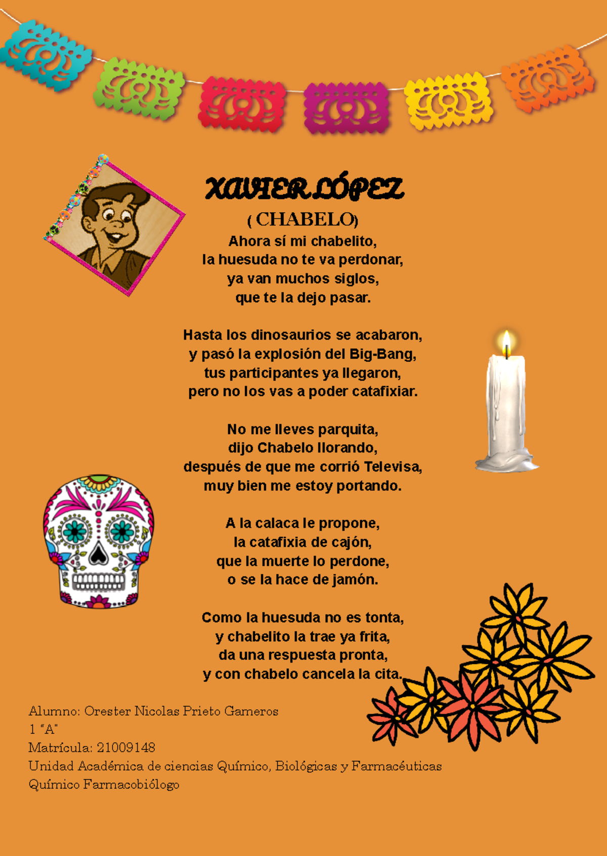 Calaverita a Chabelo - XAVIER LÓPEZ ( CHABELO) Ahora sí mi chabelito ...