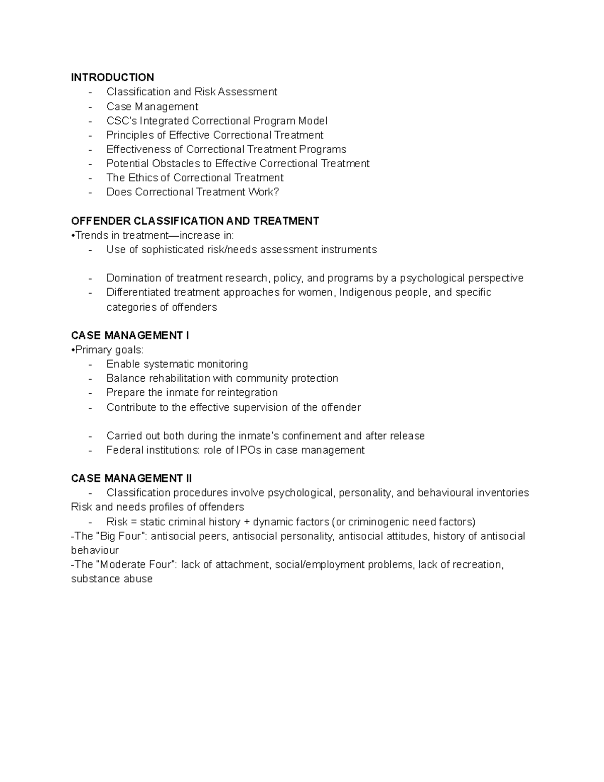 Chapter 9 - notes - INTRODUCTION Classification and Risk Assessment ...