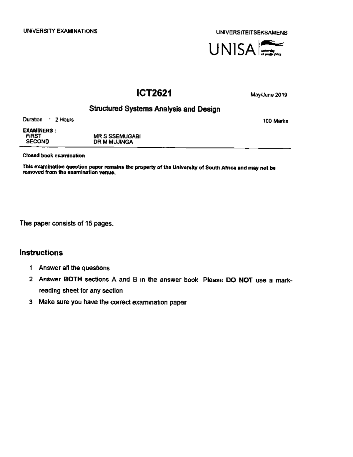 ICT2621 2019 6 E 1 - ICT2632 AND 2621 summaries - ICT2632 - Studocu