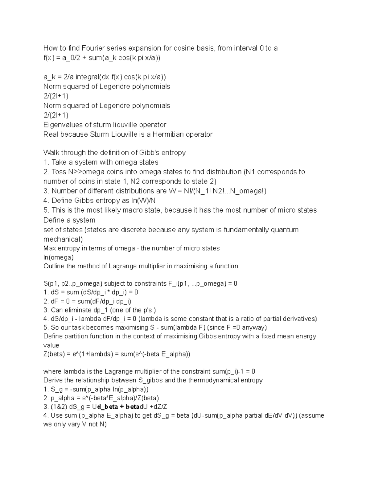 How to find Fourier series - Take a system with omega states 2. Toss N ...