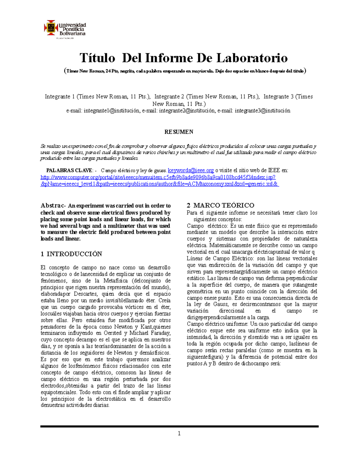 Plantilla Adaptado IEEE-18 - Título Del Informe De Laboratorio (Times New Roman, 24 Pts, negrita ...