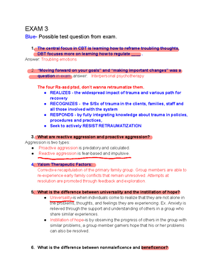 Exam 3 Blueprint - Exam 3 study guide - Blueprint for Exam 3 Ch 3 ...