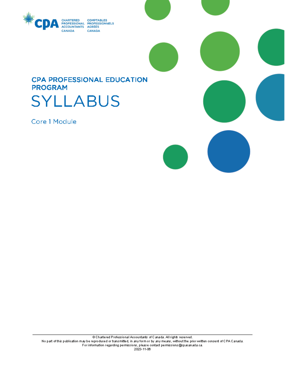 G10484-EC CPA-PEP-Syllabus-Core-1 - © Chartered Professional ...