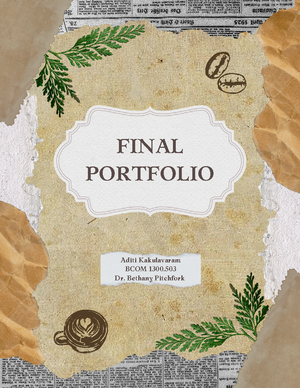 1300 3300 Professional Online Portfolio Assignment - Final Portfolio ...