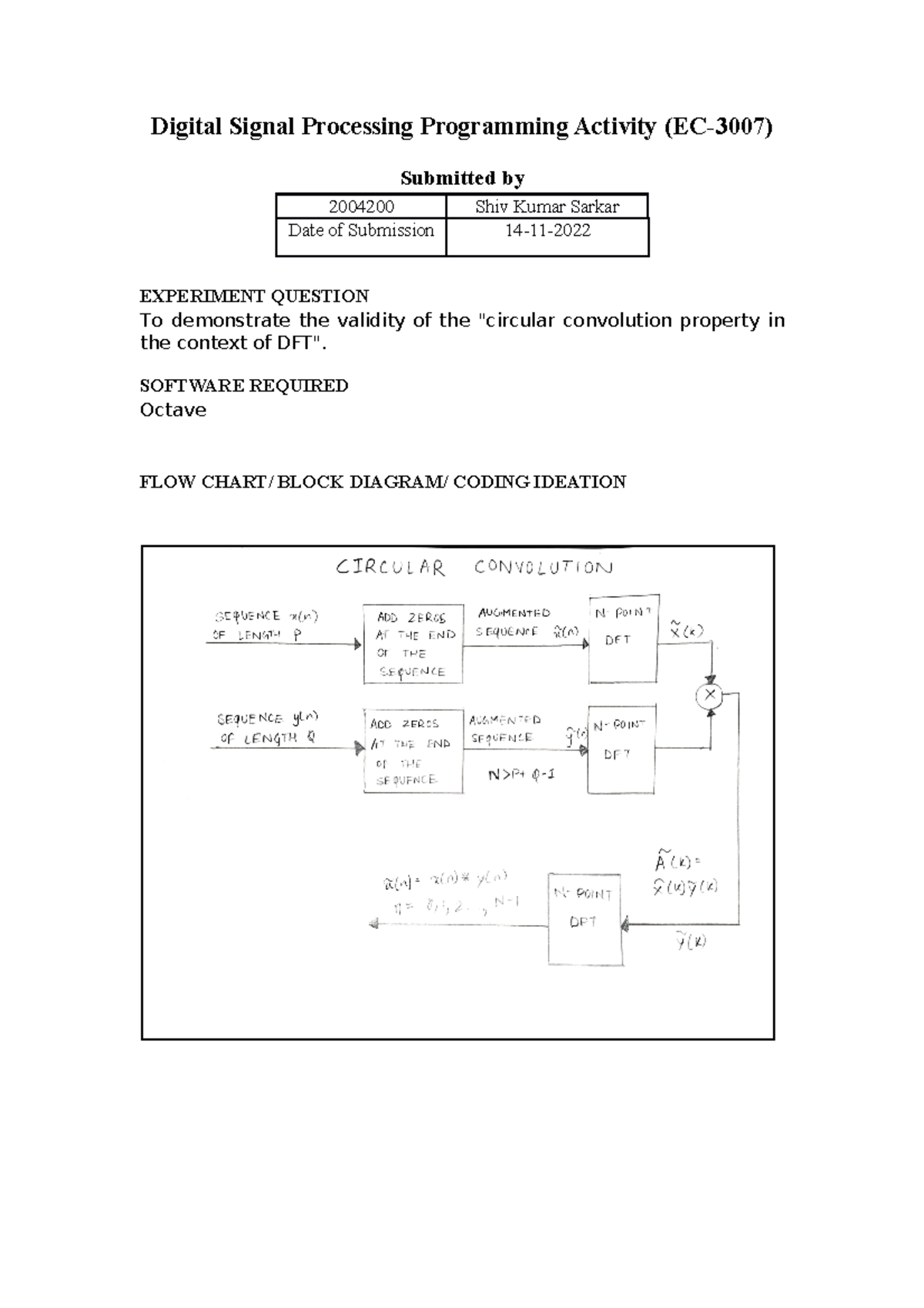 200 Shiv Kumar Dsp Coding Activity Digital Signal Processing Programming Activity Ec 3007 5902