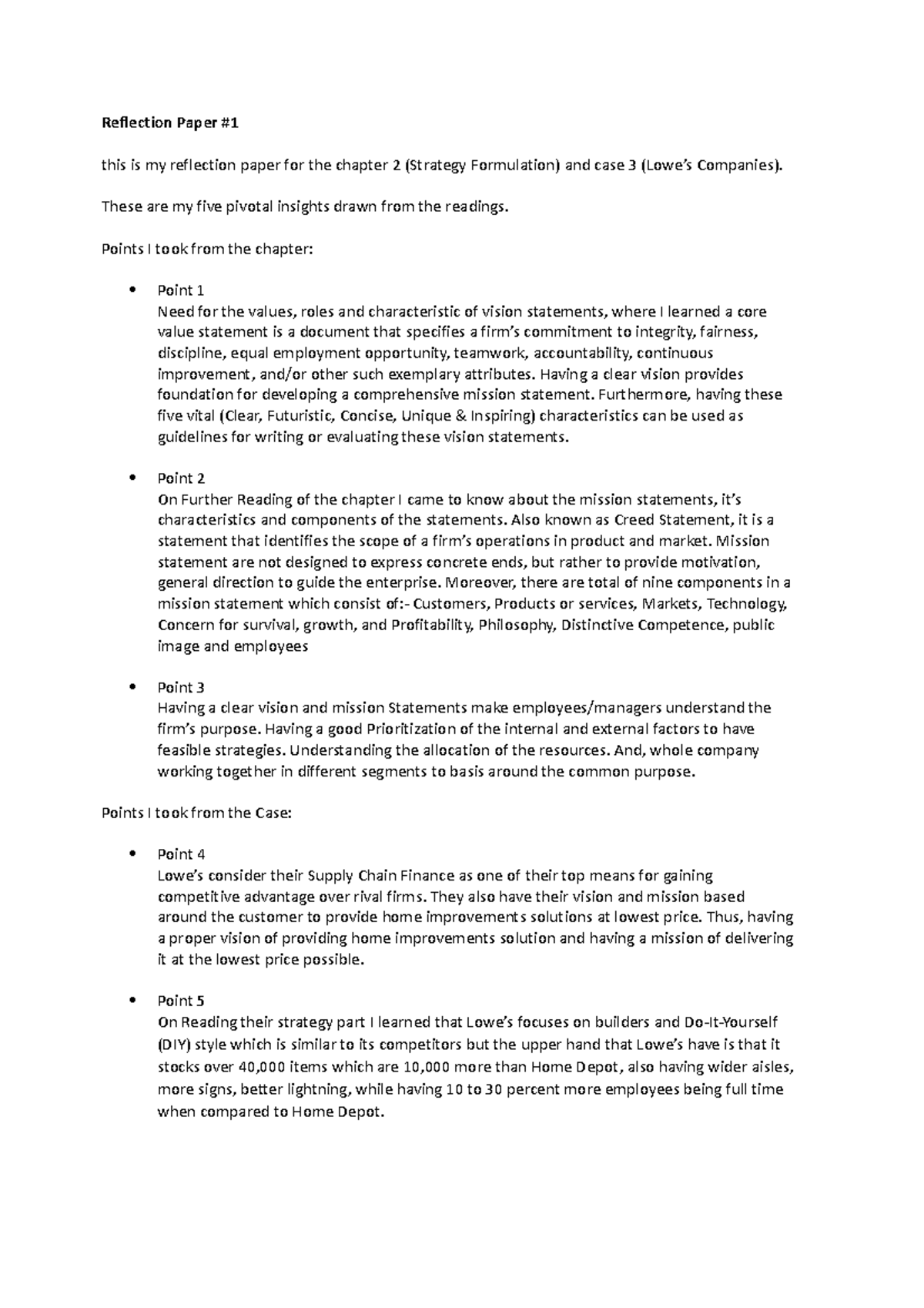 Reflection paper 1 - Reflection Paper # this is my reflection paper for ...
