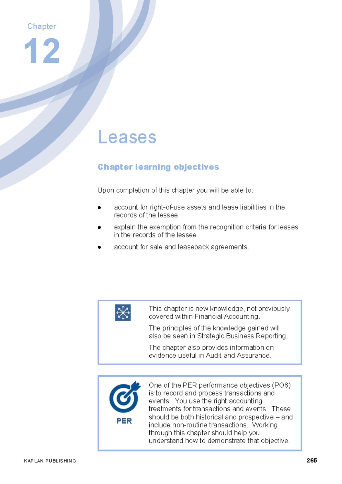 Chapter 12 - Leases 231111 165534 - Leases Chapter learning objectives ...
