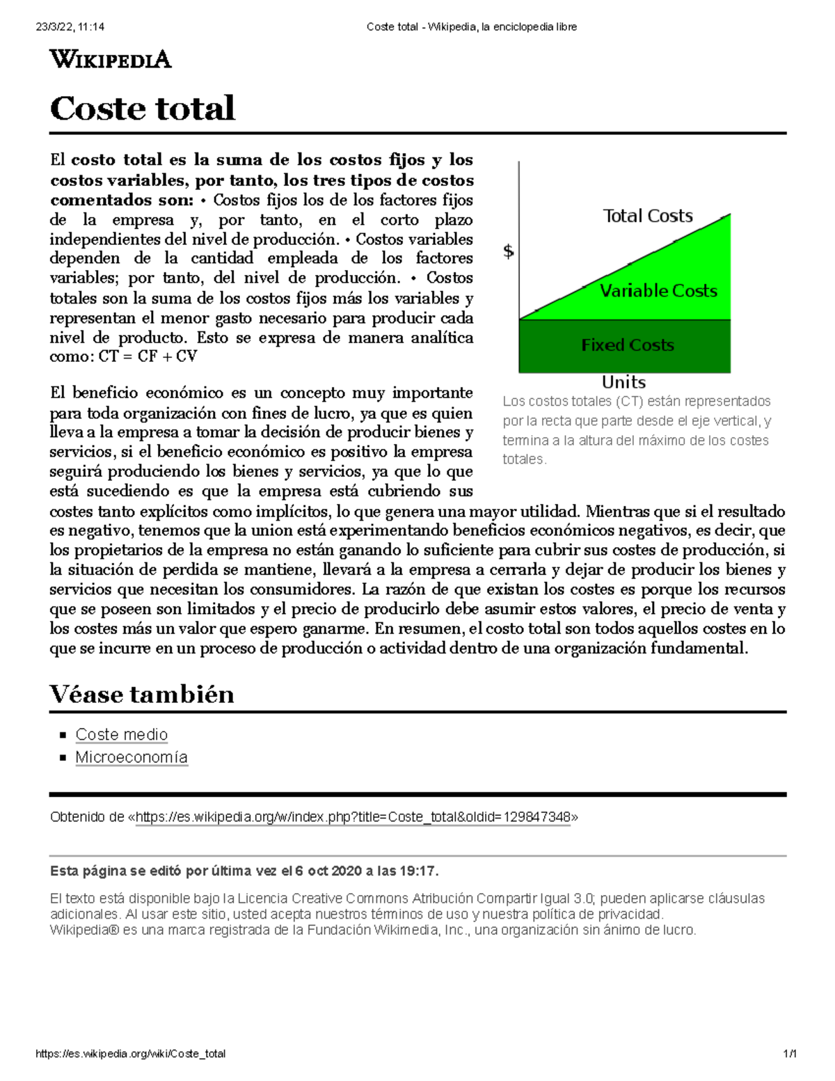 Coste total - Apuntes 1 - 23/3/22, 11:14 Coste total - Wikipedia, la ...