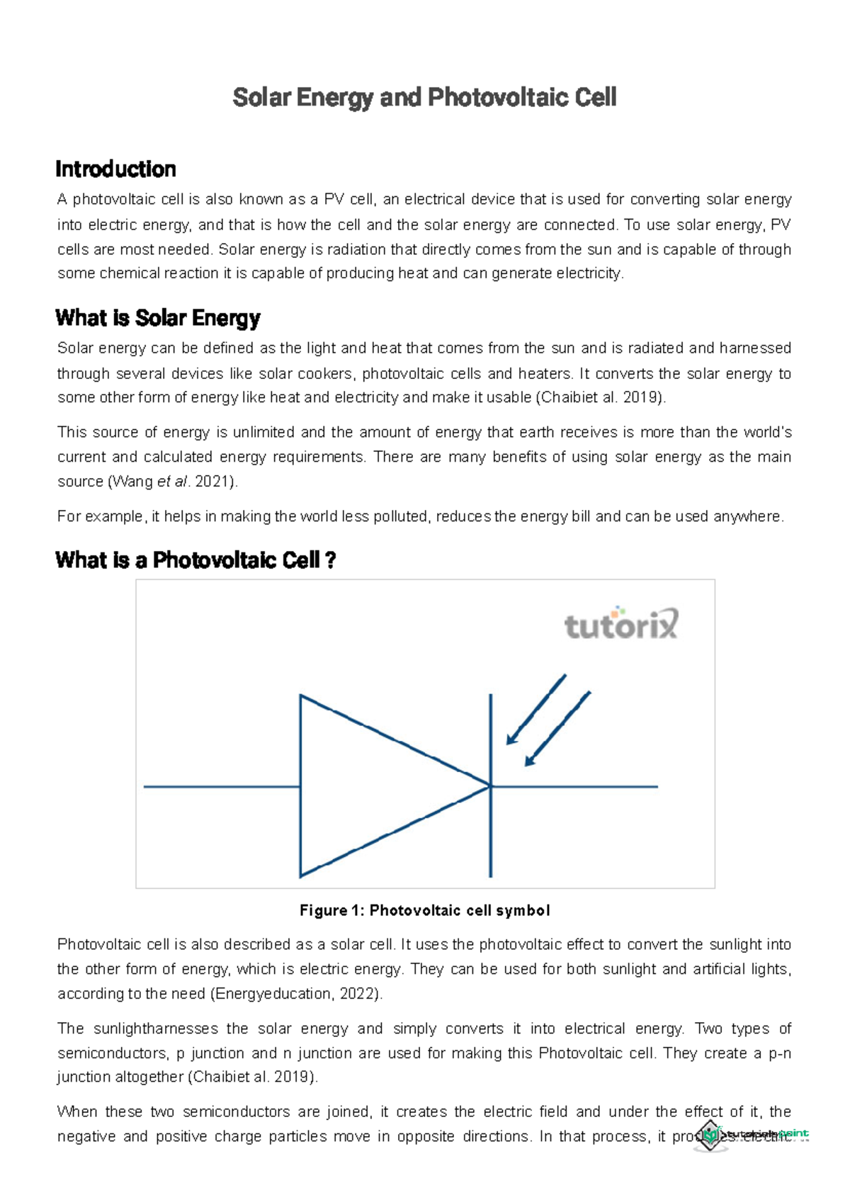 Solar Energy and Photovoltaic Cell - Solar Energy and Photovoltaic Cell ...