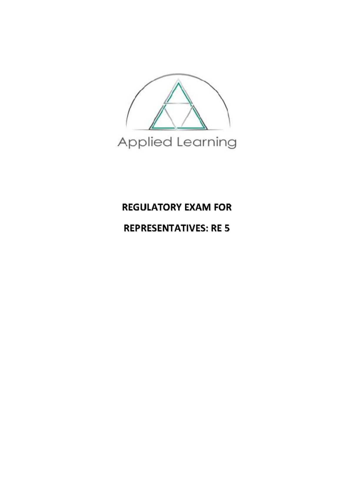Learner Guide - Regulatory exam for Representatives - RE 5 - May 2018-1 ...