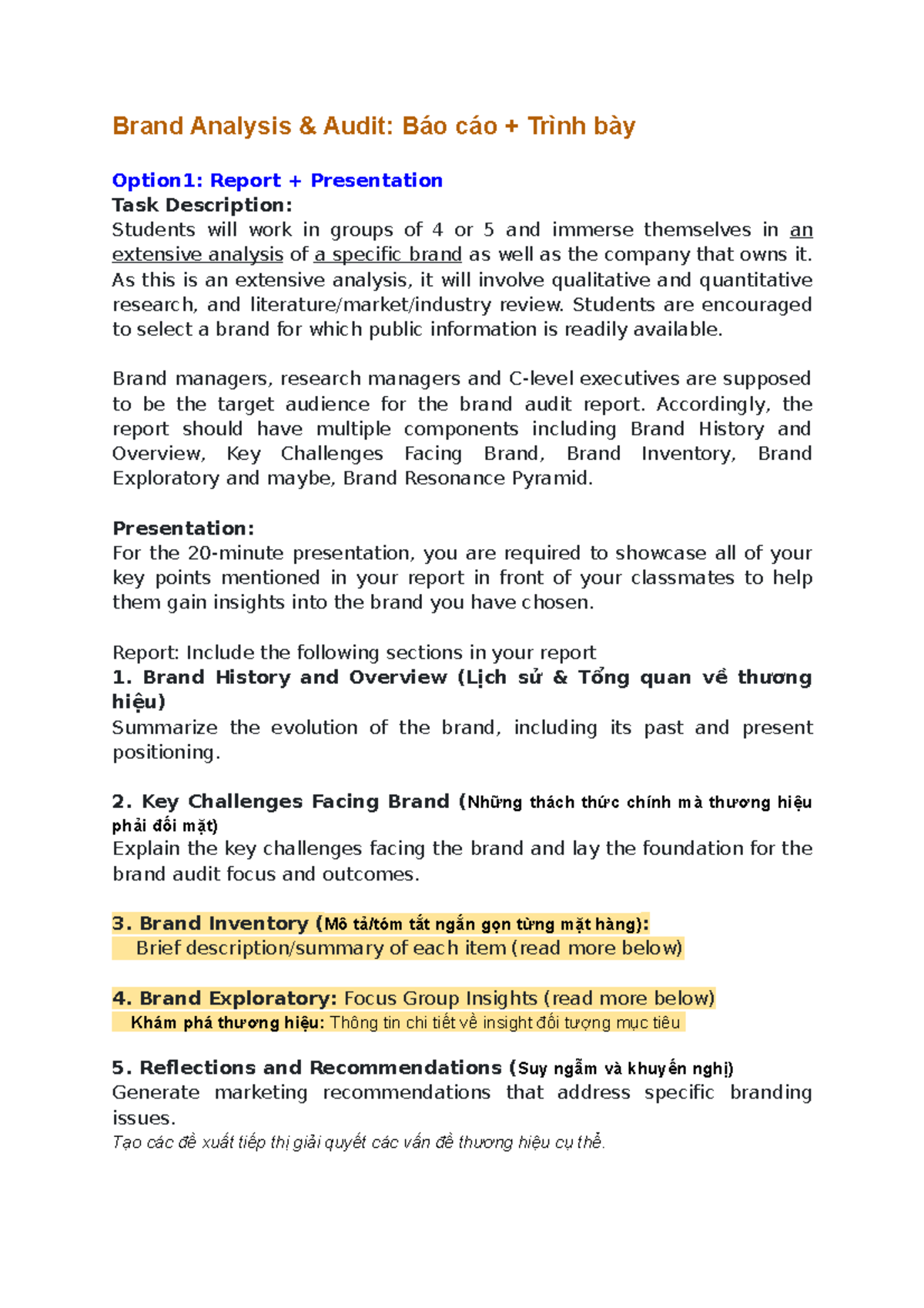 Brand Analysis & Audit Báo cáo + Trình bày (update) - Brand Analysis ...