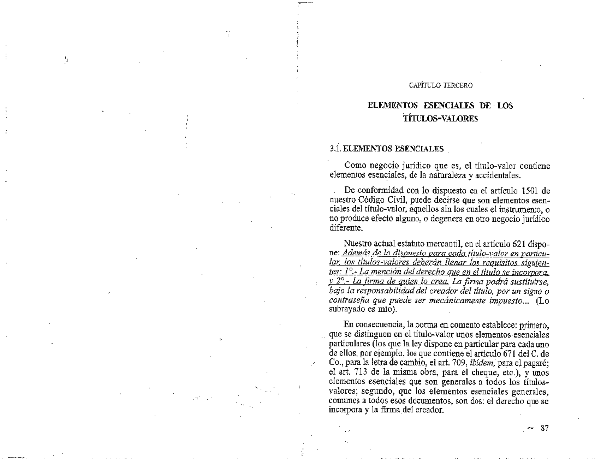 Capitulo 3 4 5 - fdfffff - CAPÍTULO TERCERO ELEMENTOS ESENCIALES DE LOS ...