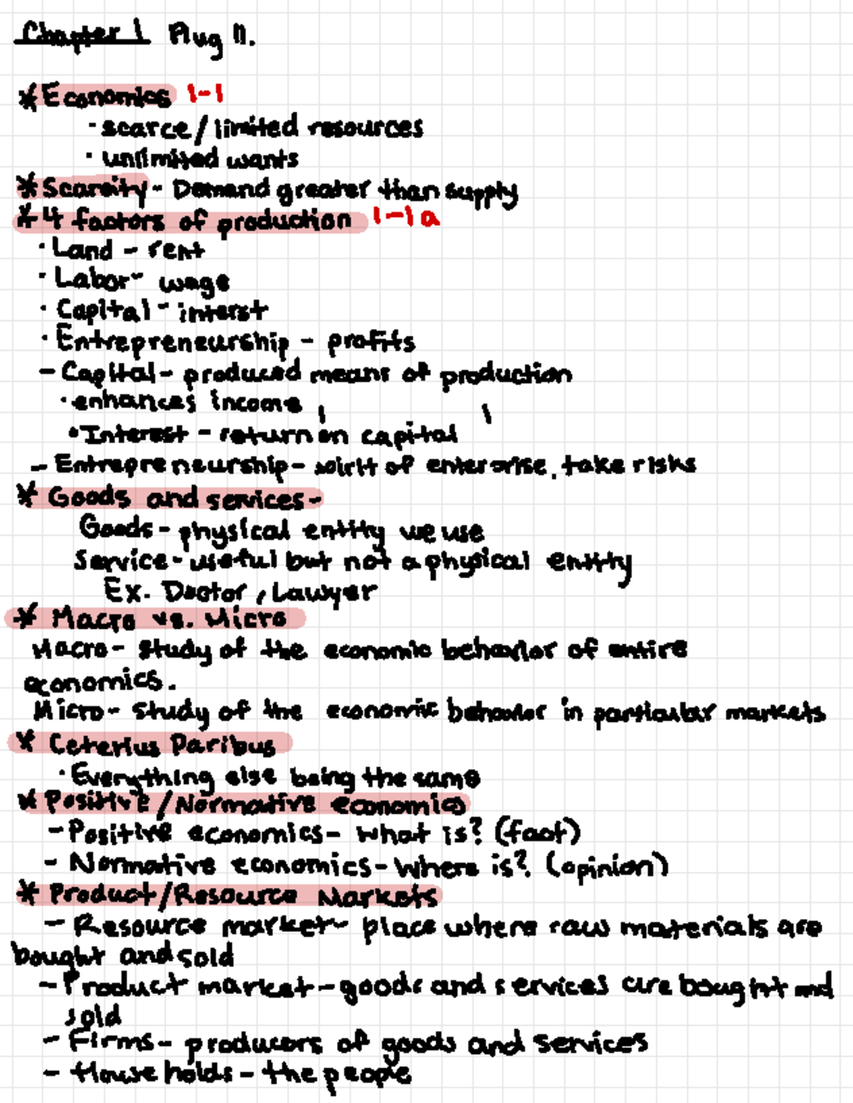 Principles of Macro - Chapter 1 Aug 11. Economics I I scarce / limited ...