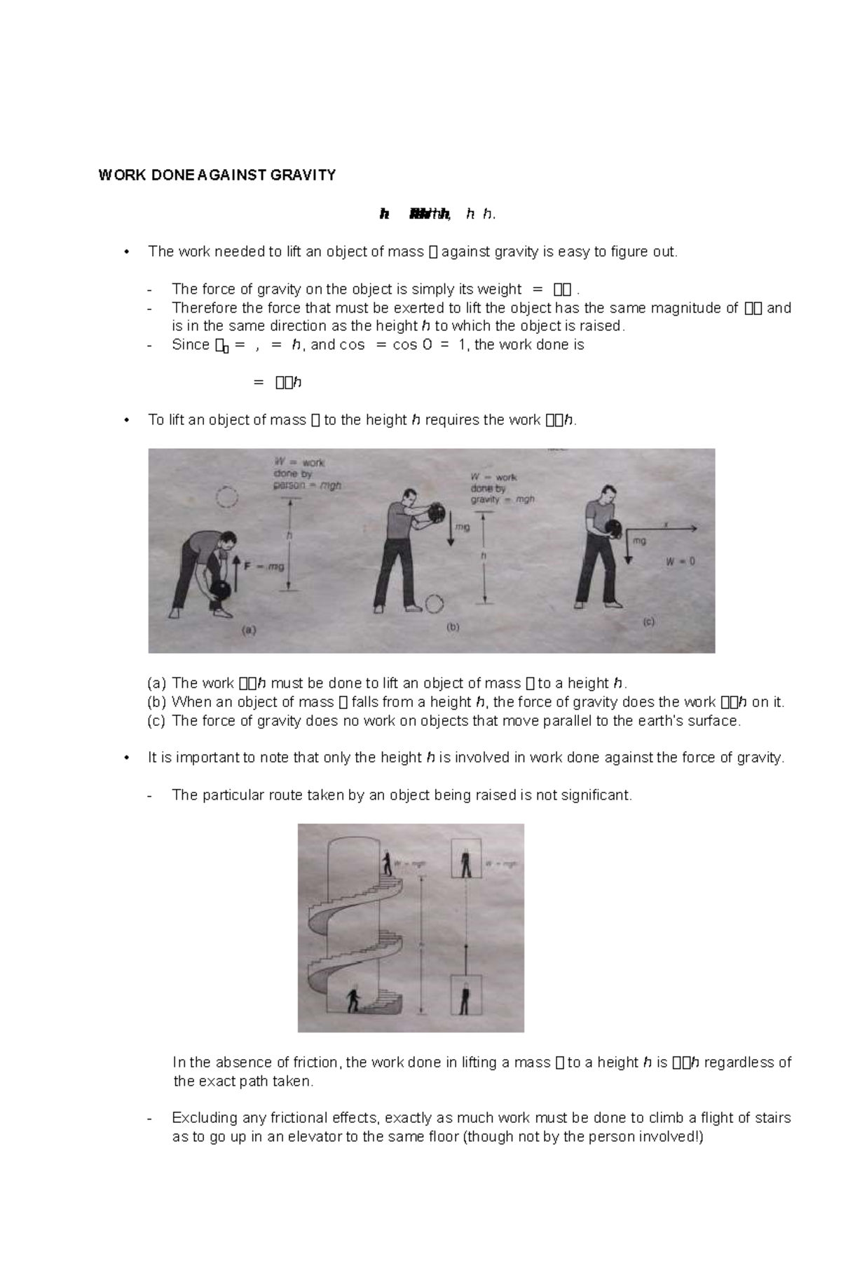 IM-8 Physics for Engineers - WORK DONE AGAINST GRAVITY ℎℎℎℎℎℎℎℎℎℎℎℎℎℎℎ ...