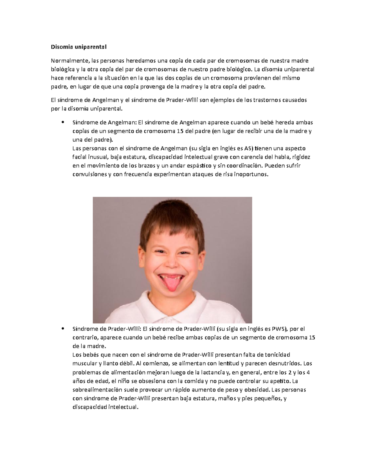 Ddisomia uniparental y defectos cromosomicos - Disomia uniparental ...