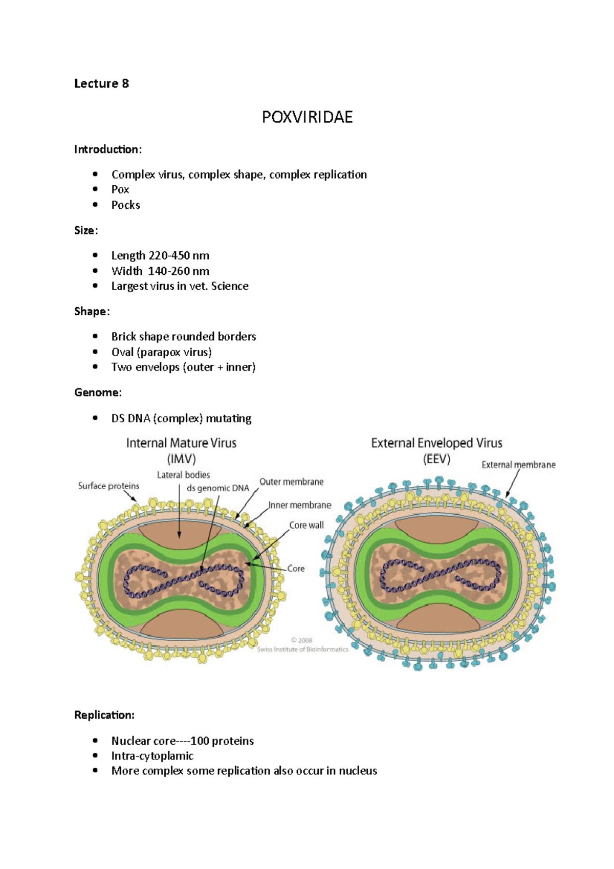 Lec. 8 Poxviridae - Lecture 8 POXVIRIDAE Introduction : Complex virus ...