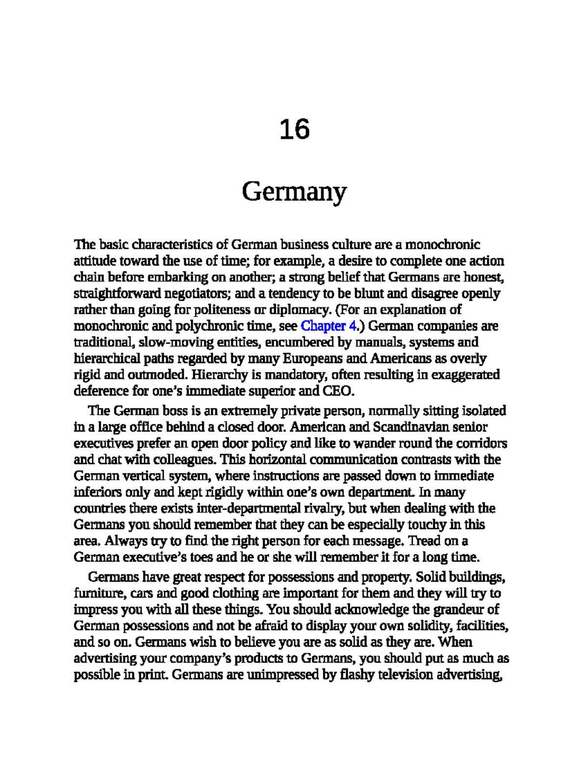 Germany - Hkl - 16 Germany The basic characteristics of German business ...