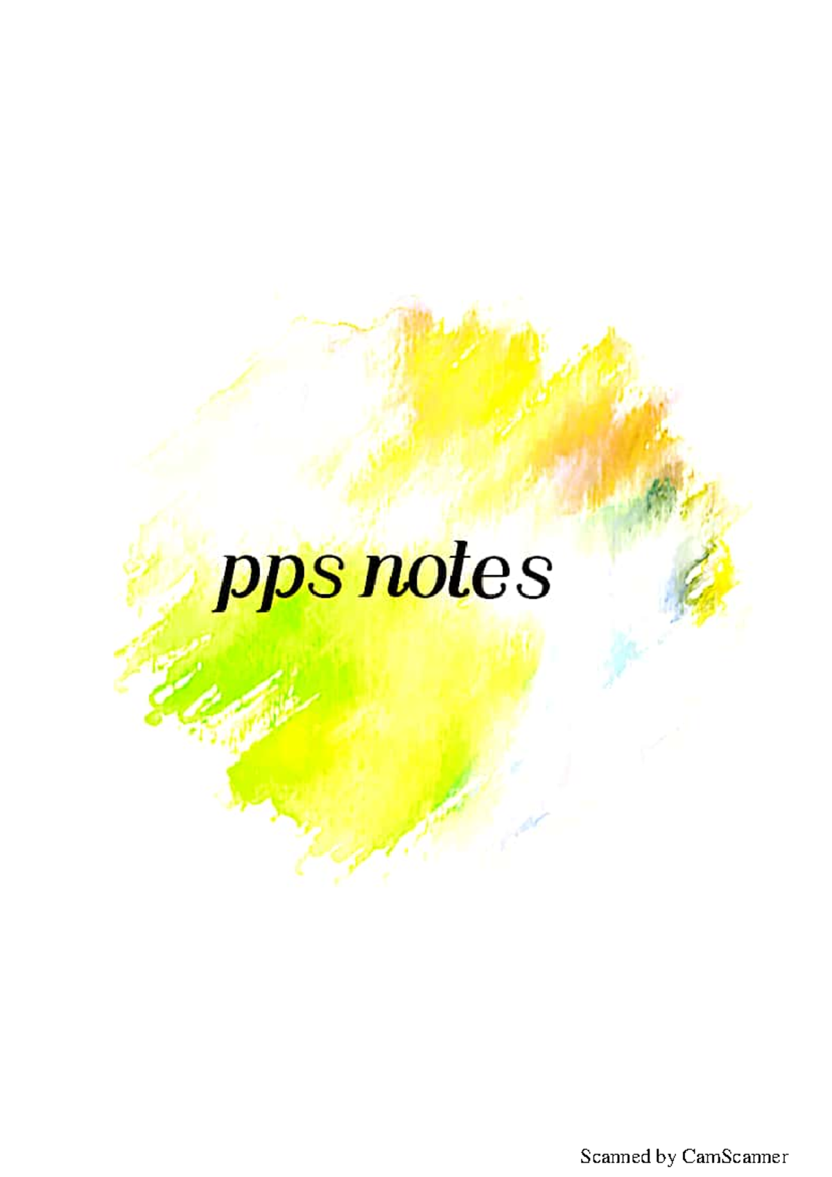PPS class notes - pps notes pps notes PROGRAMMING FOR PROGRAM SOLVING ...