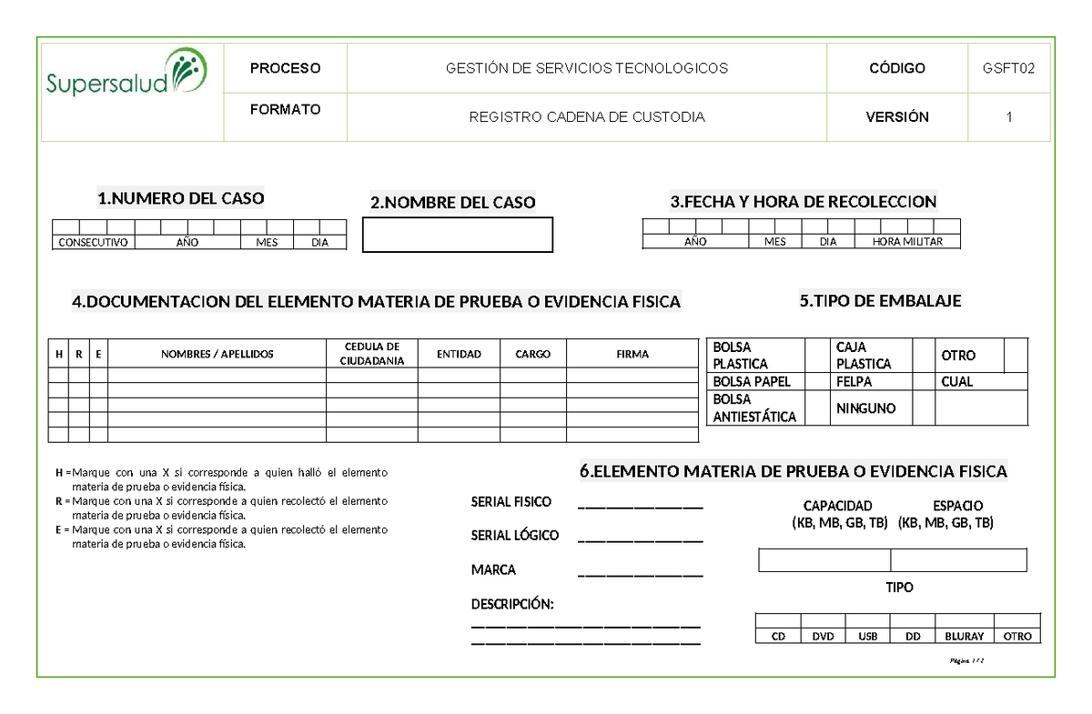 GSFT02 - PROCESO GESTIÓN DE SERVICIOS TECNOLOGICOS CÓDIGO GSFT FORMATO ...