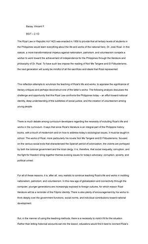 Generalization OS Bacay BSIT2 - Bacay, Vincent F. BSIT - 2 ...