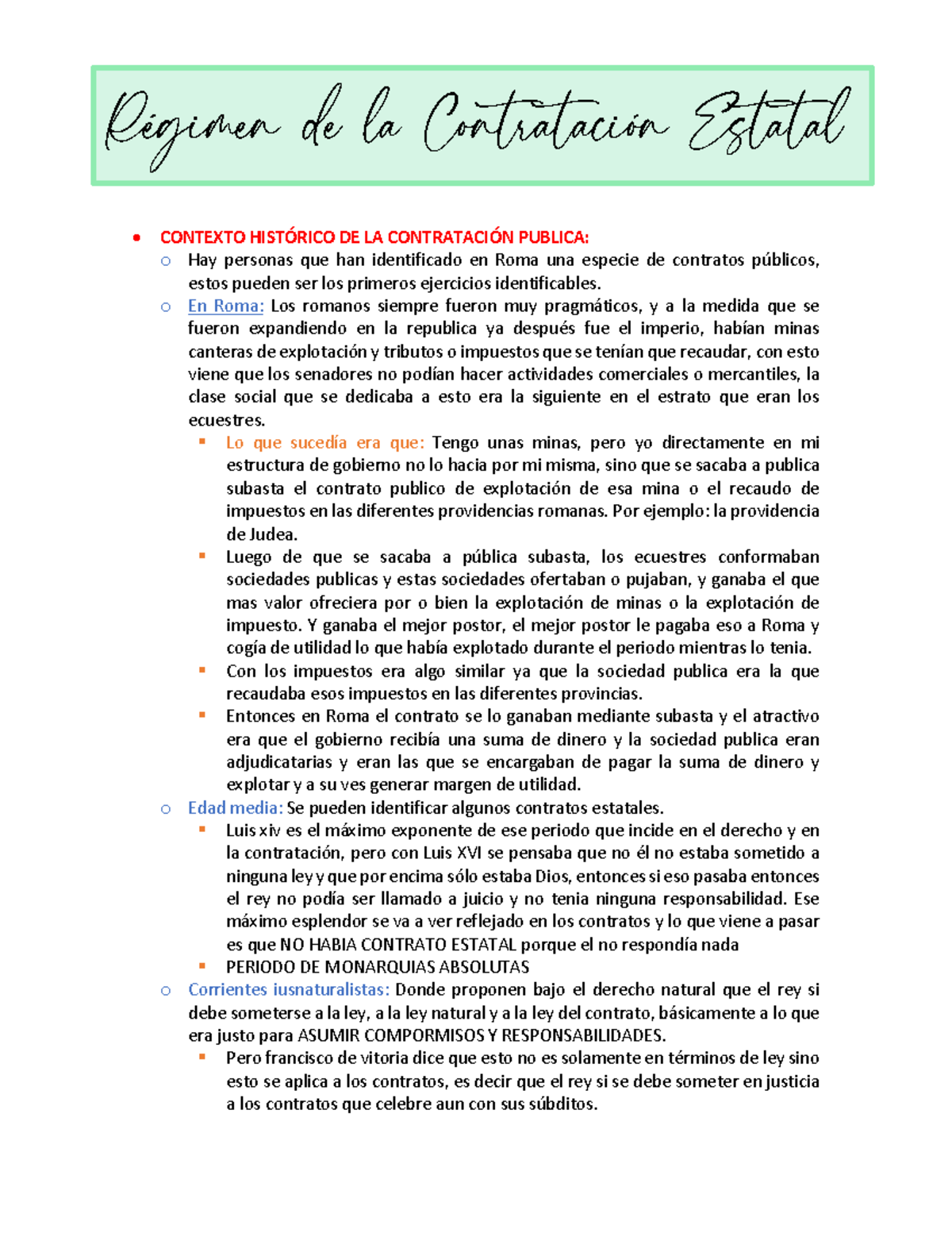 Contratación Estatal - • CONTEXTO HISTÓRICO DE LA CONTRATACIÓN PUBLICA ...