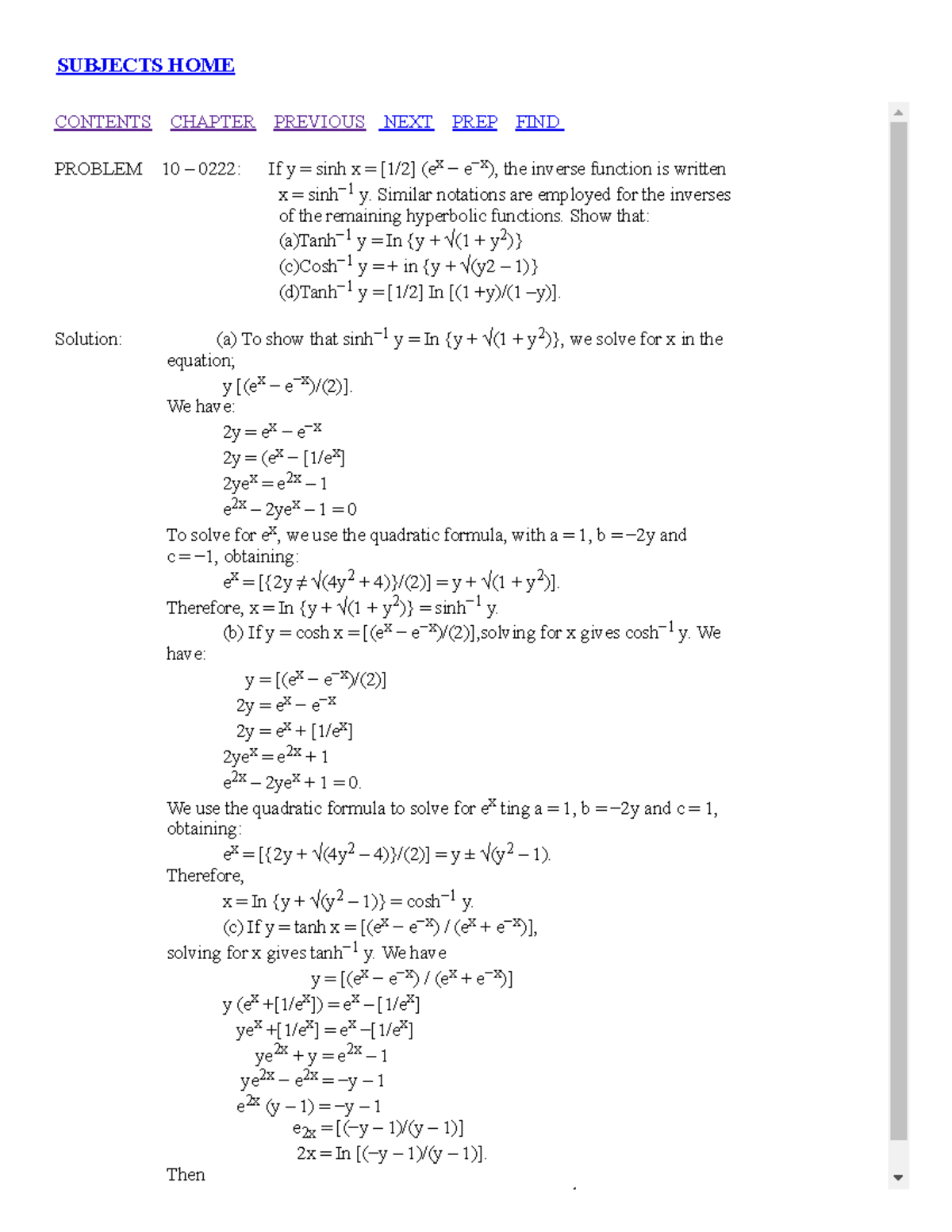 Calculus Problems and Solutions 222-1 - SUBJECTS HOME CONTENTS CHAPTER ...