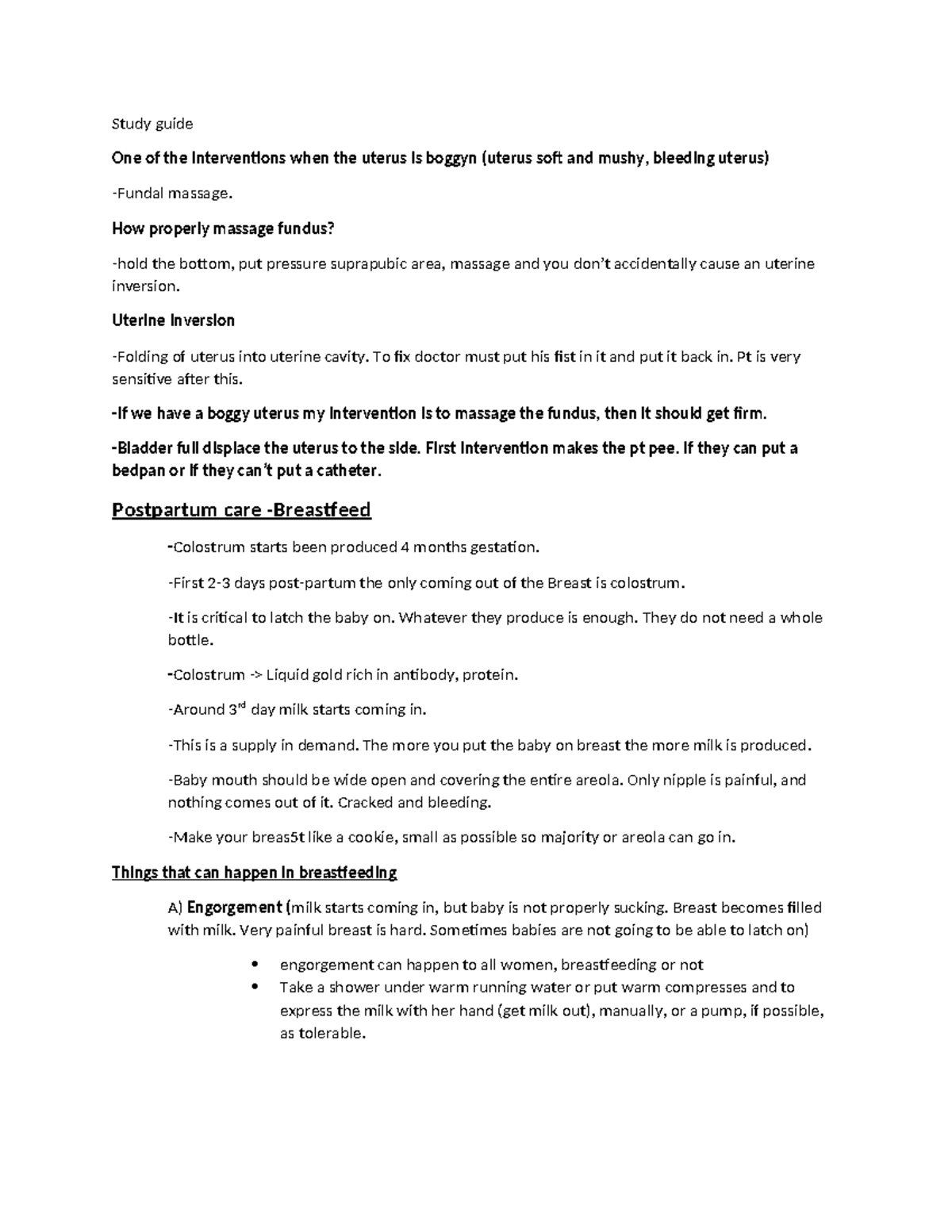 Study Guide week 3 OB - lecture notes - Study guide One of the ...