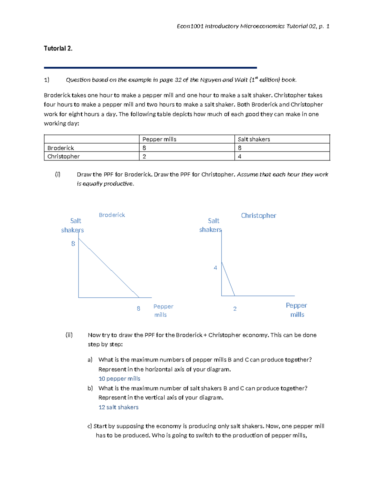 Tutorial 2 - Pepper mills Salt shakers Salt shakers Pepper mills ...
