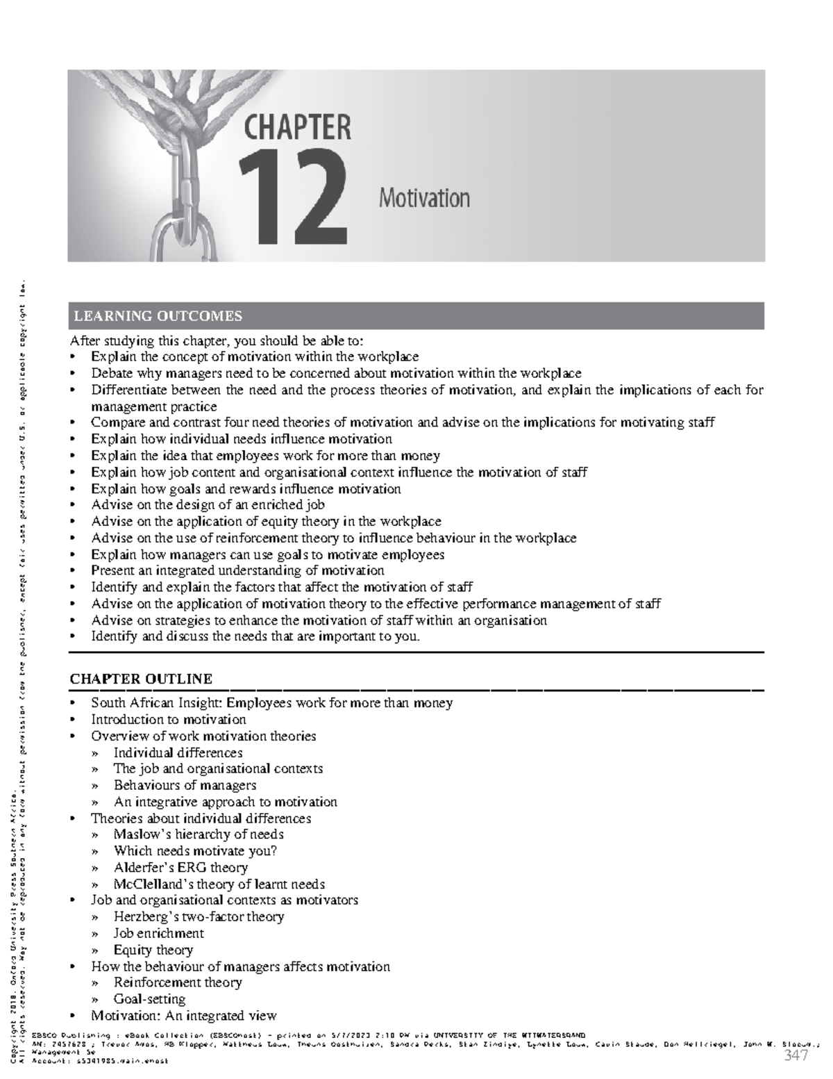 Chapter 12 - textbook - 347 » » » » » » » » » » » » » LEARNING OUTCOMES After studying this ...