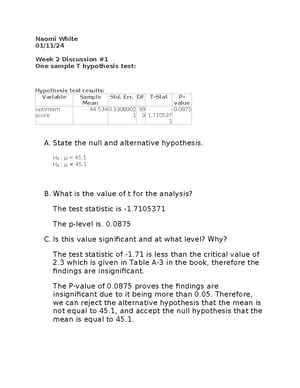 BST322 - Discussion Post #1 - Analysis of Heart Rate - Analysis of ...