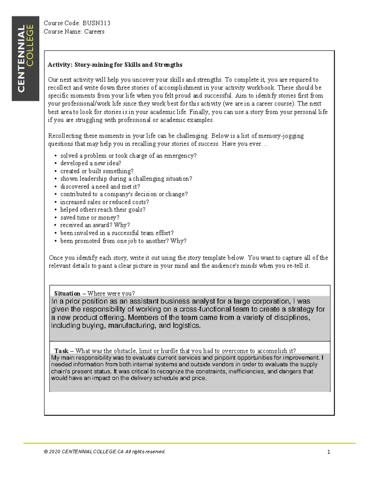 Module 3 - The Story of You - Using storytelling to uncover skills and ...