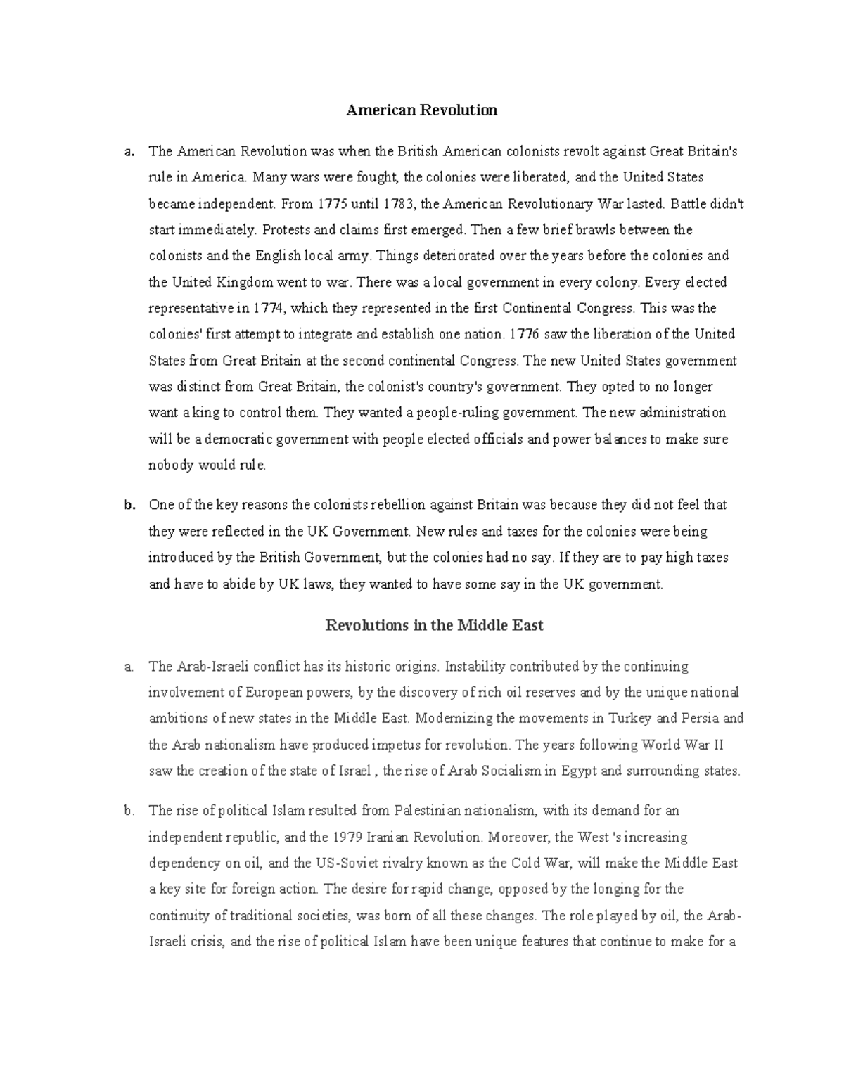 American Revolution - The American Revolution was when the British ...