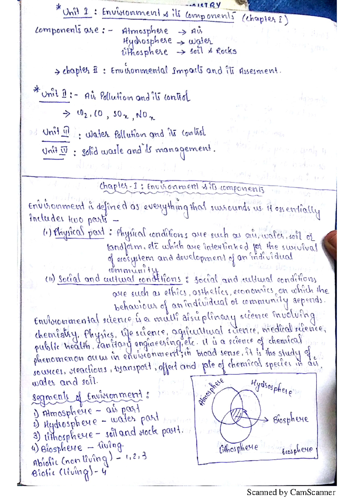EVS Notes - Environmental Science - Studocu