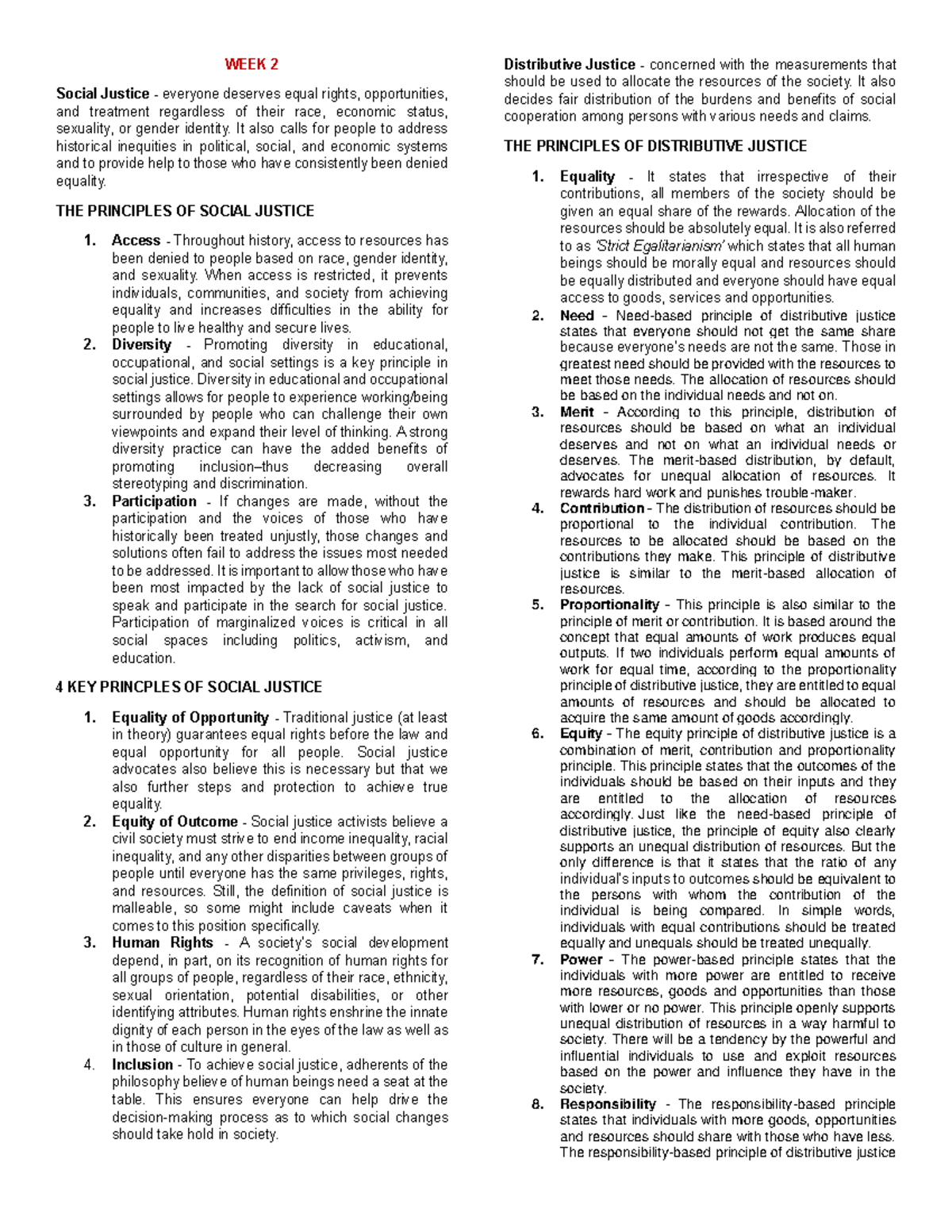 Labor-LAW - Book reviewer - WEEK 2 Social Justice - everyone deserves ...