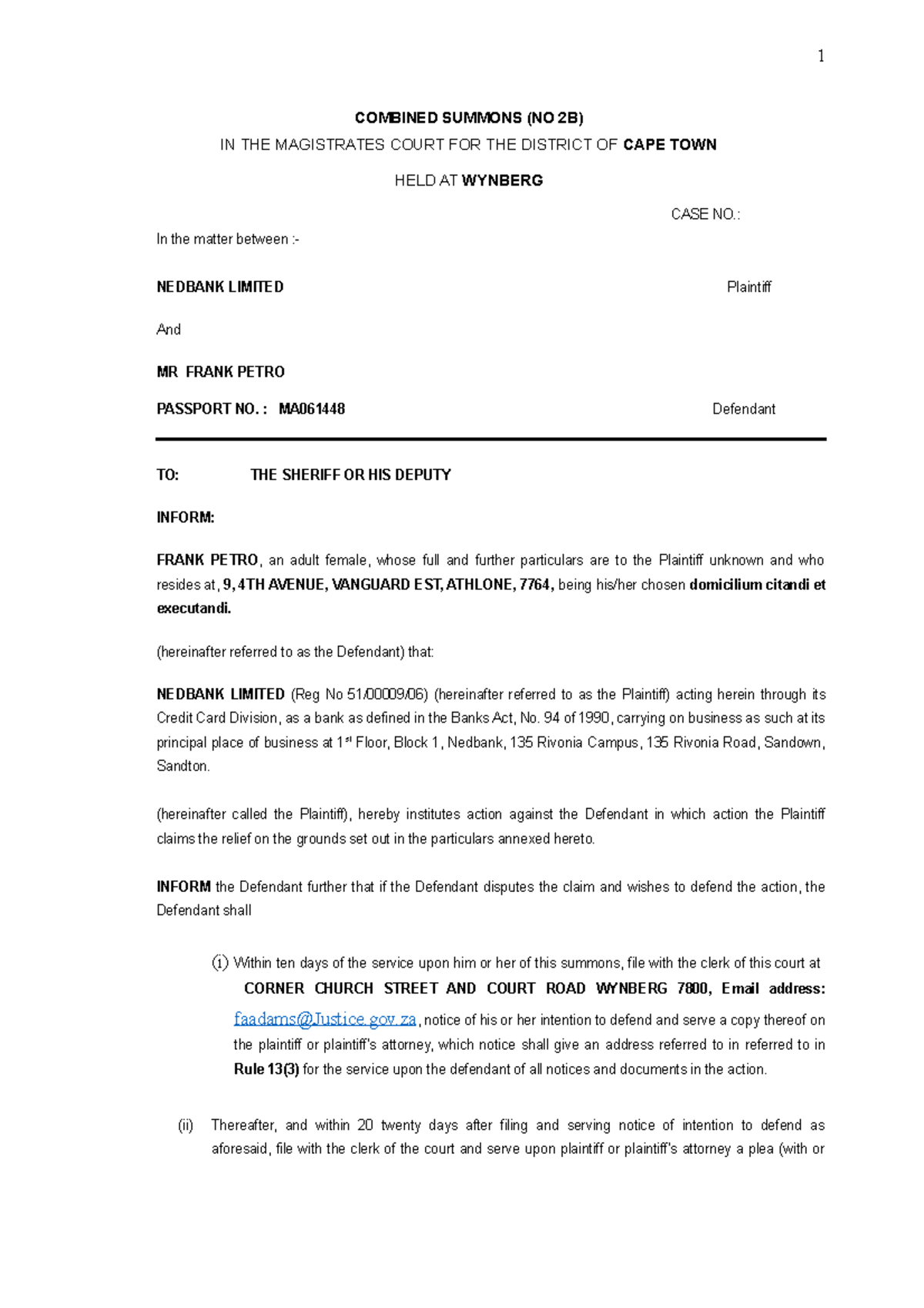 Redesigning Summons Forms To Be Clearer And More