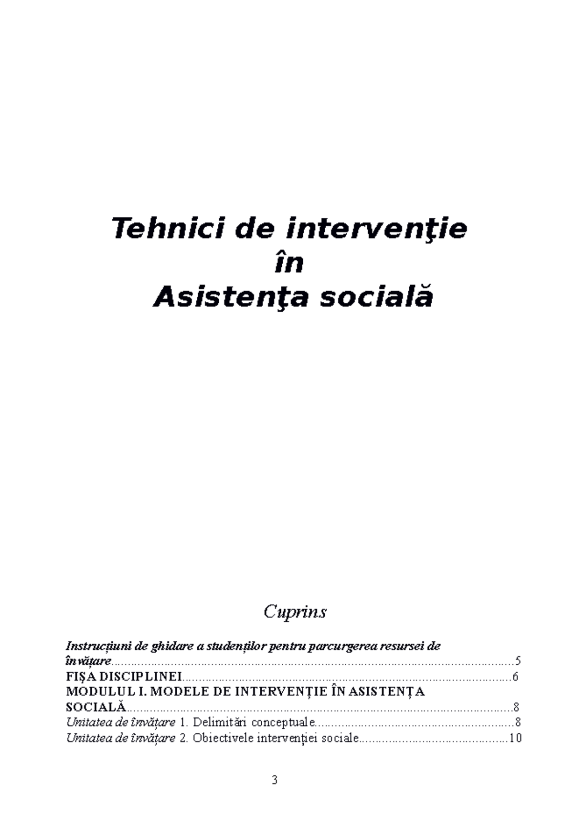 144668909 Tehnici de Interventie in Asistenta Sociala - Tehnici de intervenţie în Asistenţa ...