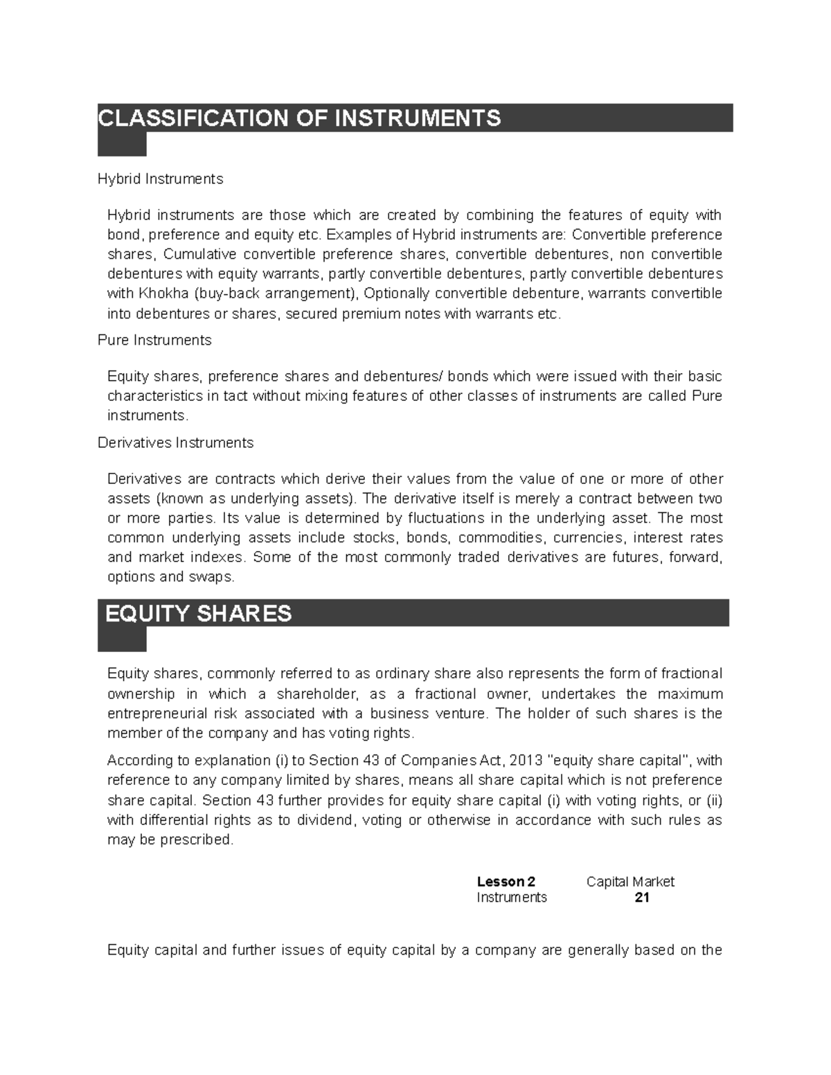 Classification OF Instruments - CLASSIFICATION OF INSTRUMENTS Hybrid ...