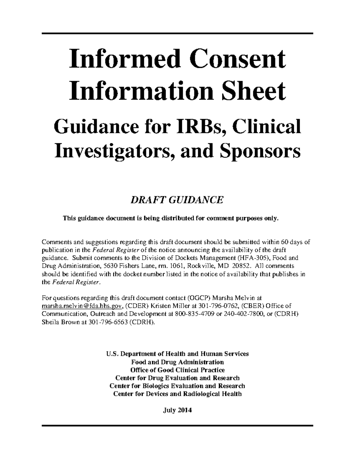 Informed Consent Information Sheet (Printer Friendly) - Informed ...